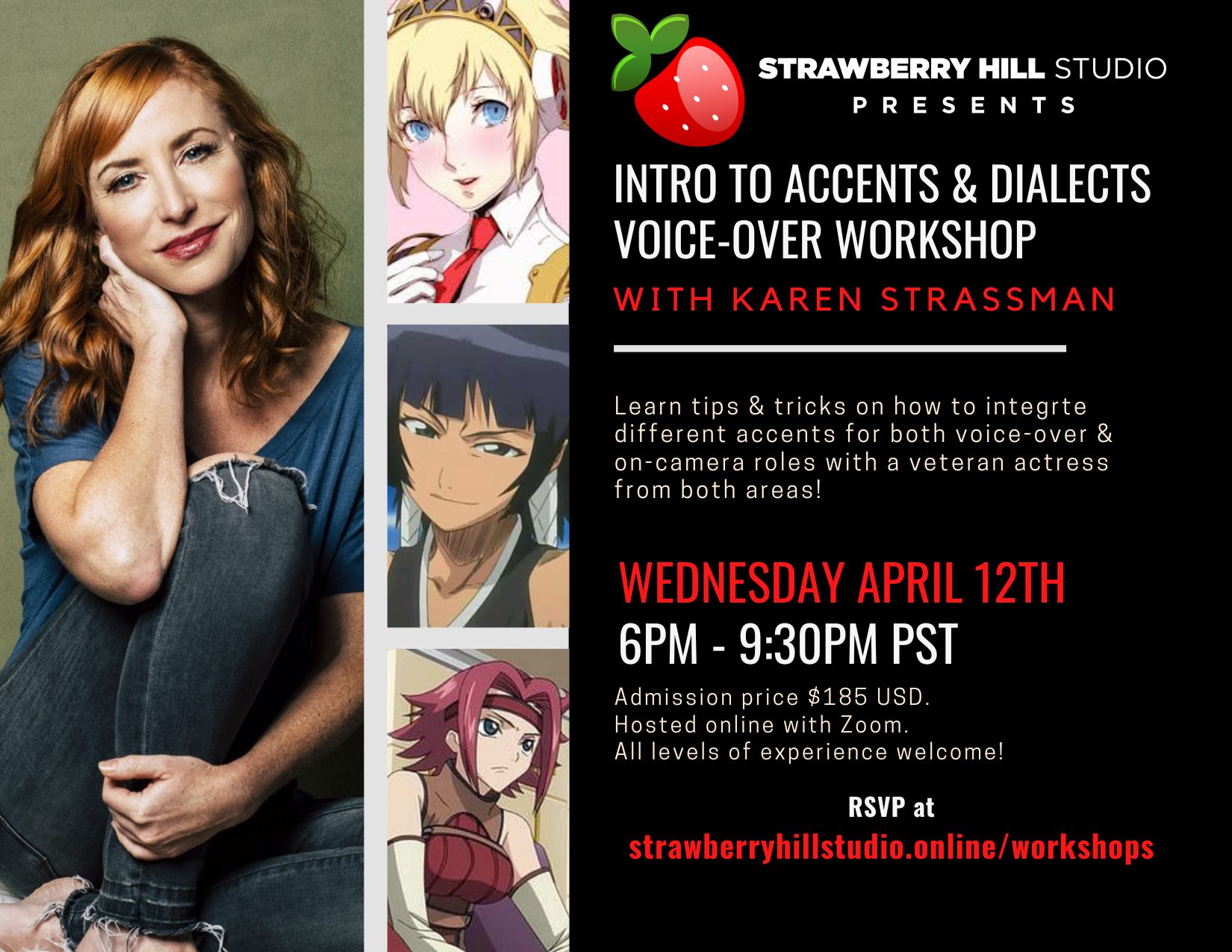 Intro to Accents & Dialects - Voice-over Workshop w/ Karen Strassman | Eventcombo
